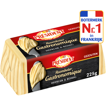 Président Gezouten Roomboter 225 g bestellen? | Jumbo