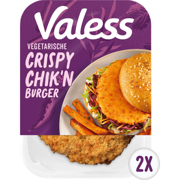 Valess Vegetarische Crispy Chik'n Burger 2 Stuks 180 g bestellen? | Jumbo