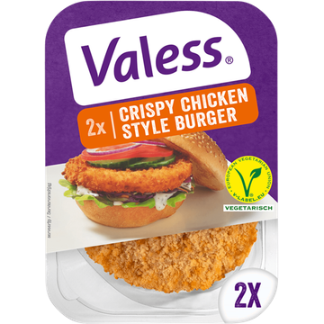 Valess Vegetarische Crispy Chik'n Burger 2 Stuks 180 g bestellen? | Jumbo