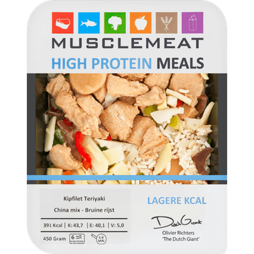 Muscle Meat High Protein Meals Kipfilet Teriyaki China Mix - Bruine ...