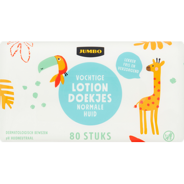 Jumbo Vochtige lotiondoekjes normale huid 3x80 stuks bestellen? | Jumbo