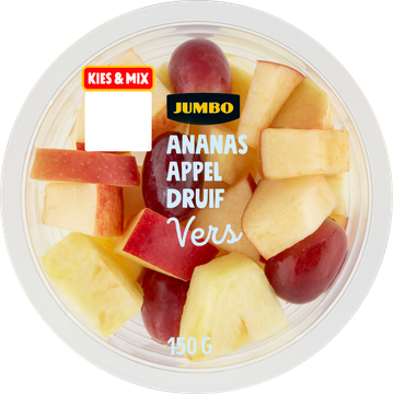 Jumbo Fruitstukjes Ananas, Appel & Druif 150 g bestellen? | Jumbo